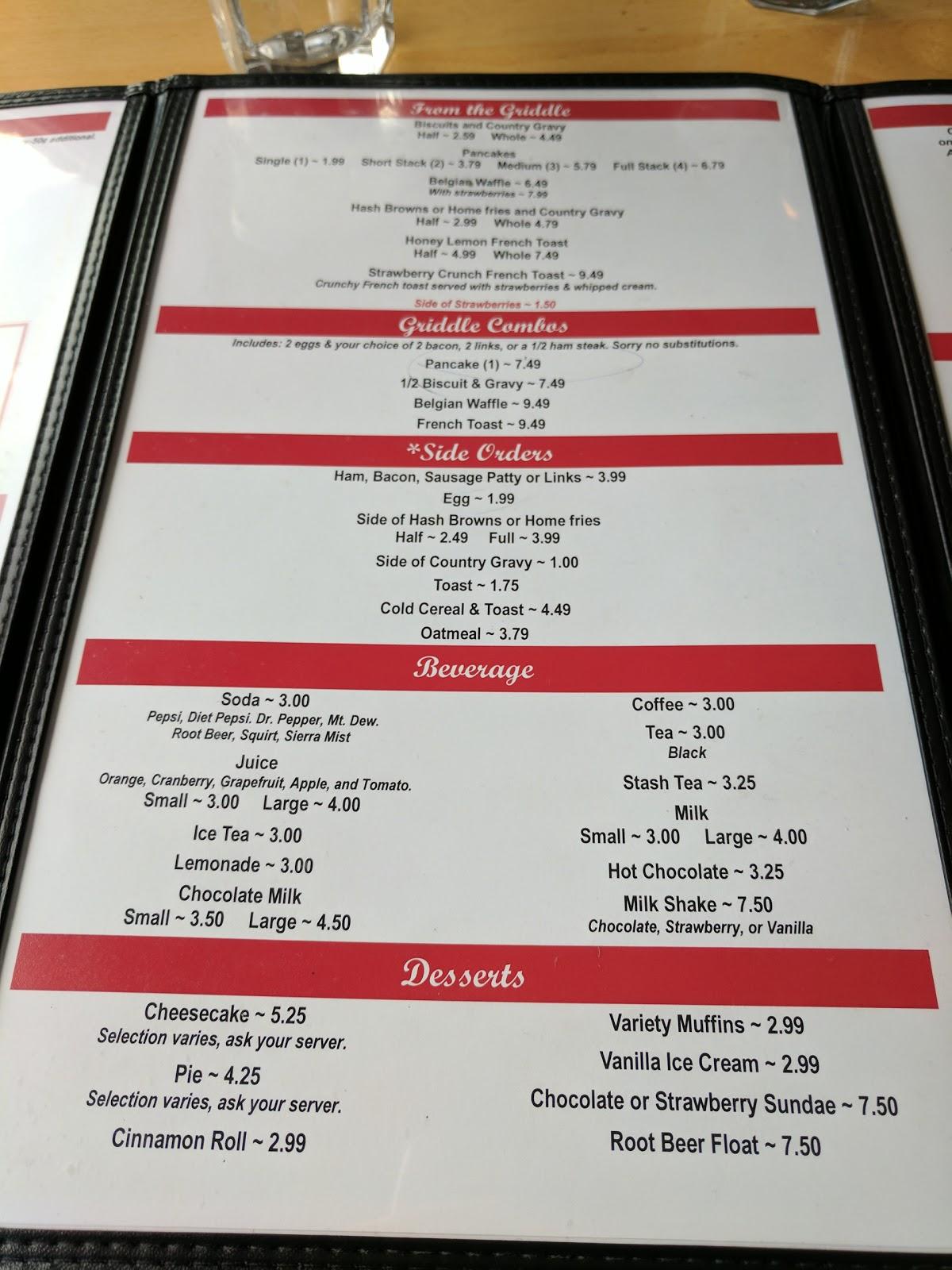 Menu at Tommy's 4th Street Bar & Grill, Corvallis