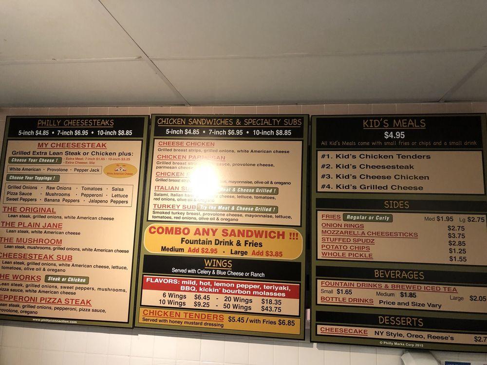 Menu at Philly Connection restaurant, Altamonte Springs, FL-436 #1120