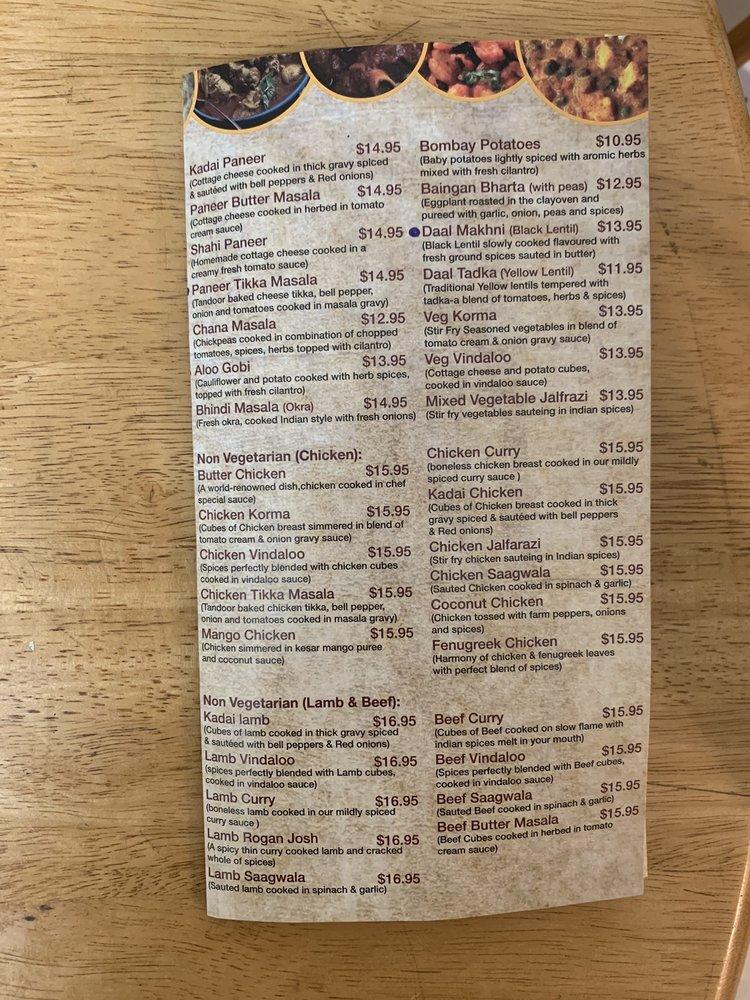 Menu at Tummy Full Authentic Indian & Fusion Restaurant, Fort Saskatchewan