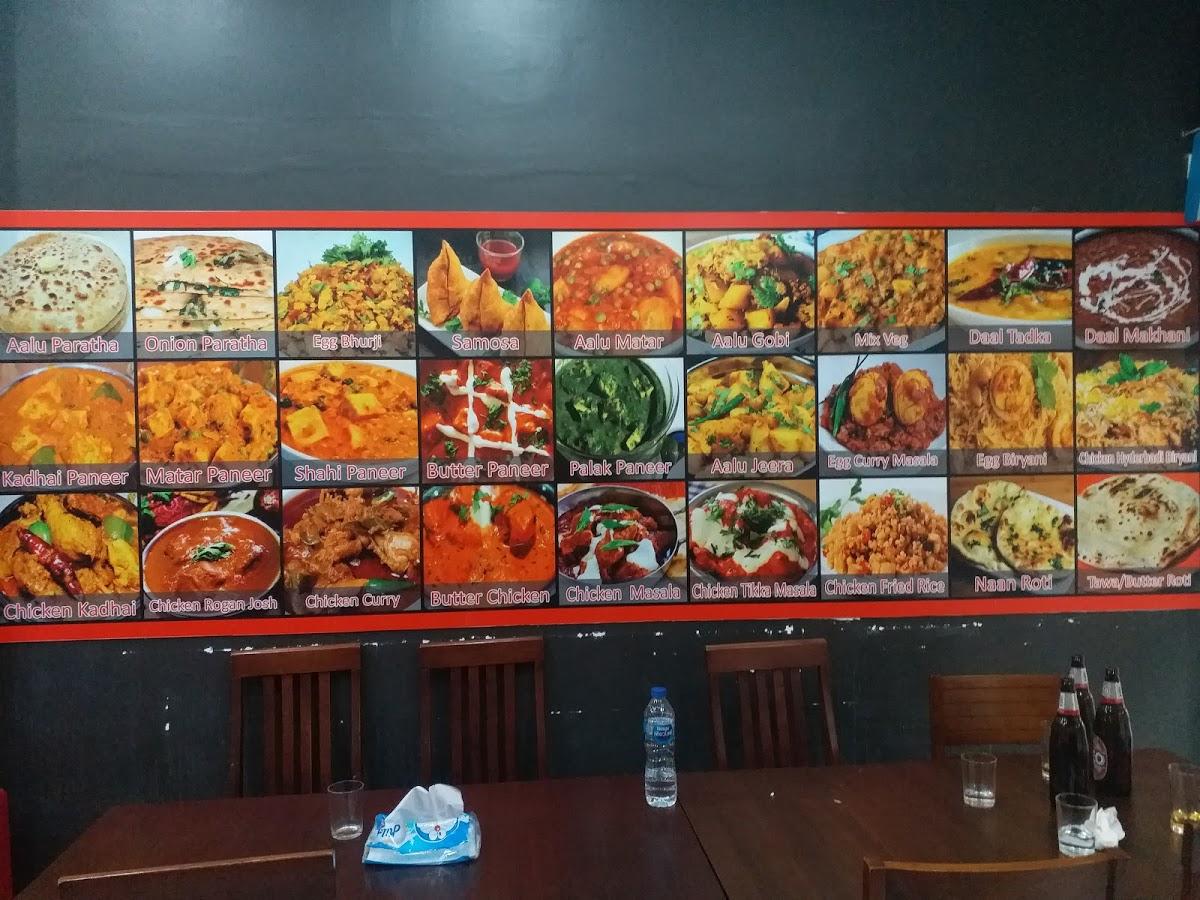 Menu at Shady's Indian Restaurant, Pattaya City