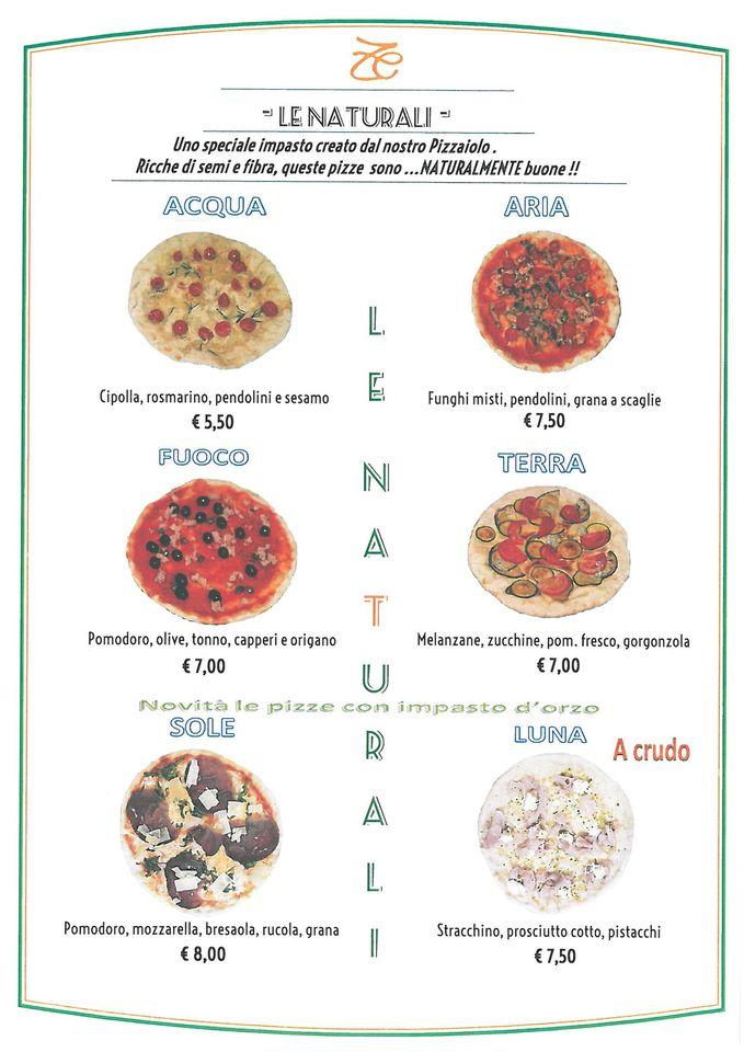 Menu da Ristorante Pizzeria Zia Emilia, Porto Recanati