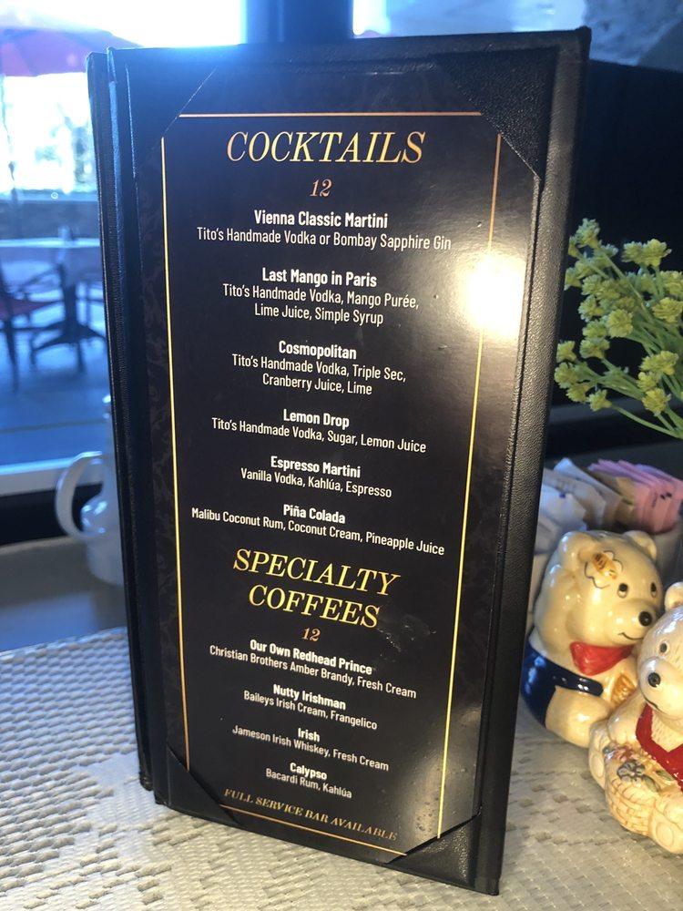 Menu at VIENNA CAFE & BISTRO, Cooper City
