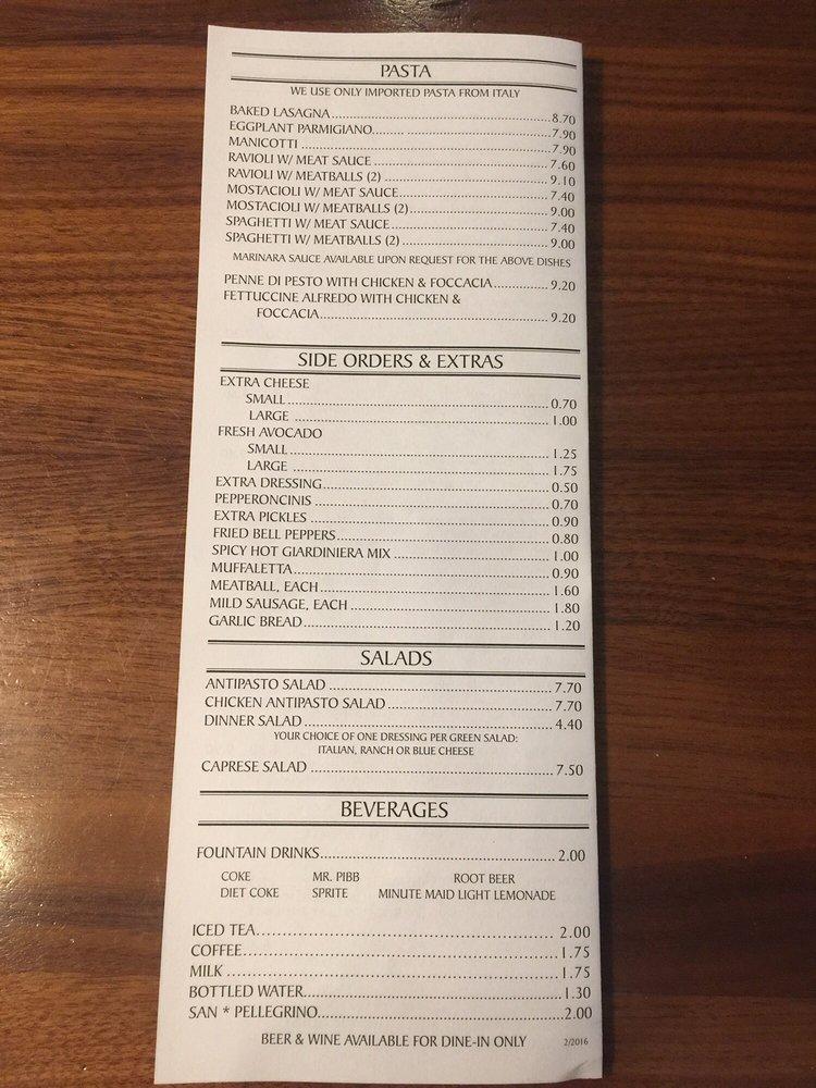 Menu at Cortina's Italian Market & Pizzeria, Anaheim, W Orange Ave