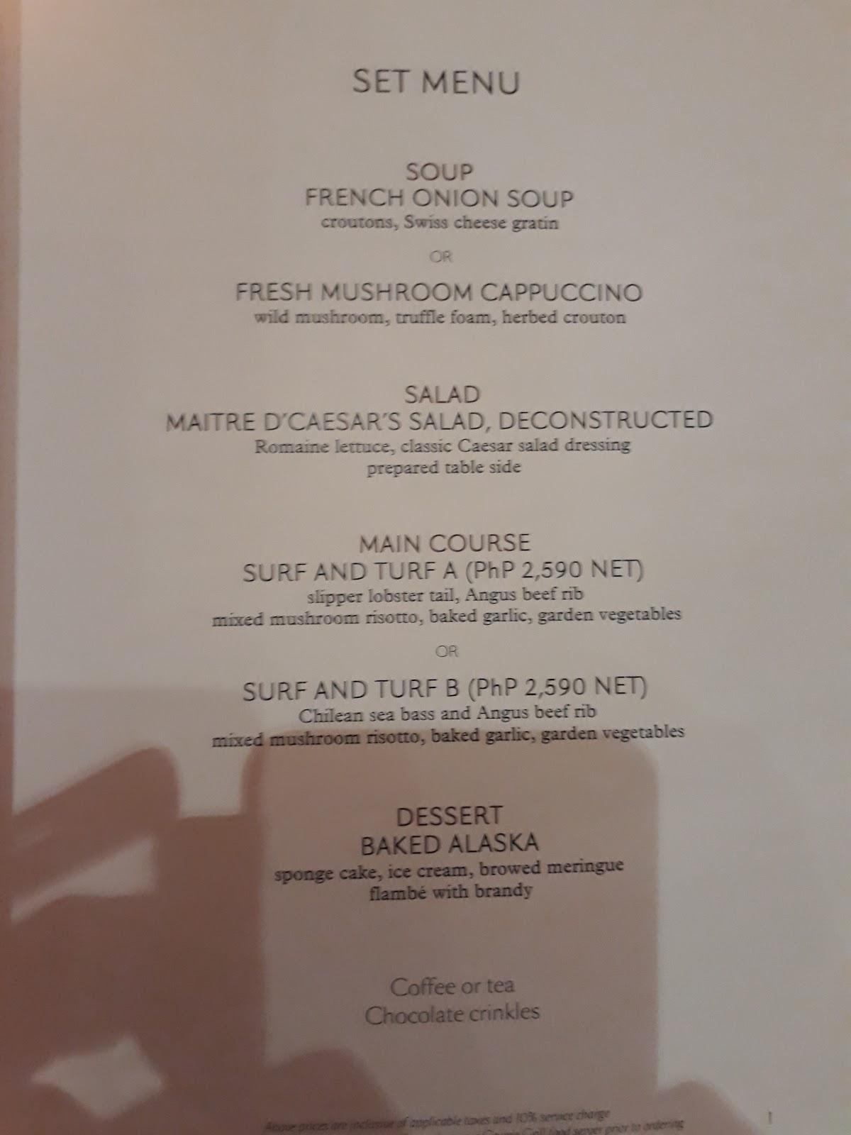 Menu at Cowrie Grill - Greenhills Shopping Center steakhouse, San Juan ...
