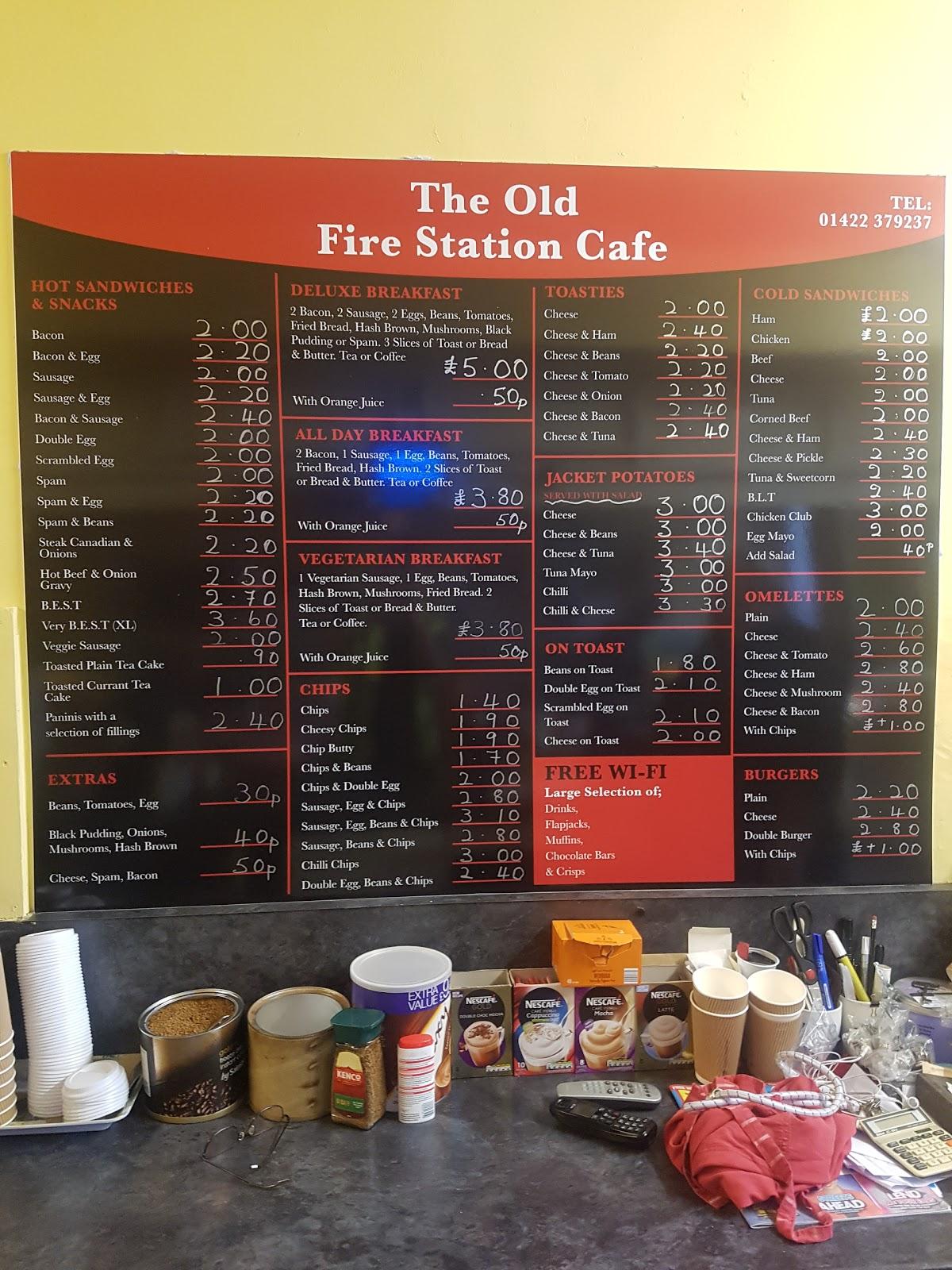 Menu at The Old Fire Station Cafe, Elland