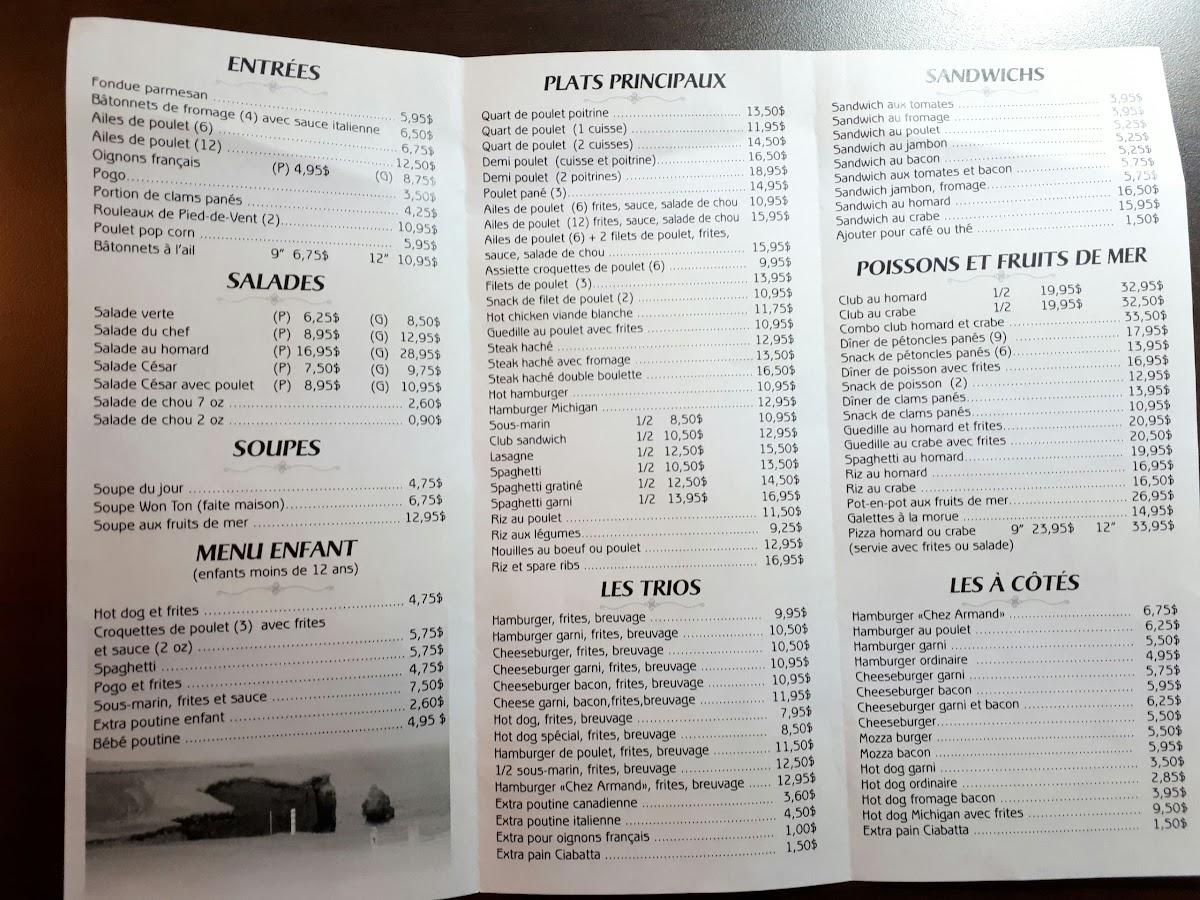 Menu at Restaurant Chez Armand - Pirates Burgers, Fatima