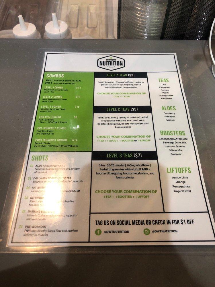 Menu at South Main Nutrition pub & bar, Memphis