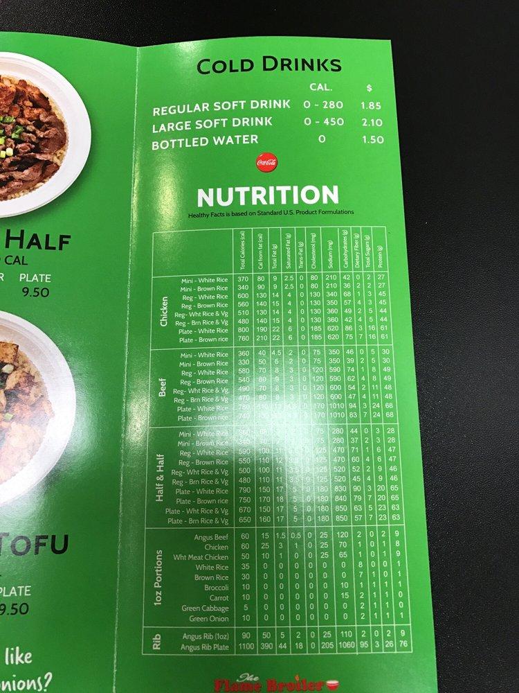 Menu at The Flame Broiler BBQ, Jacksonville, Tapestry Park Circle #103
