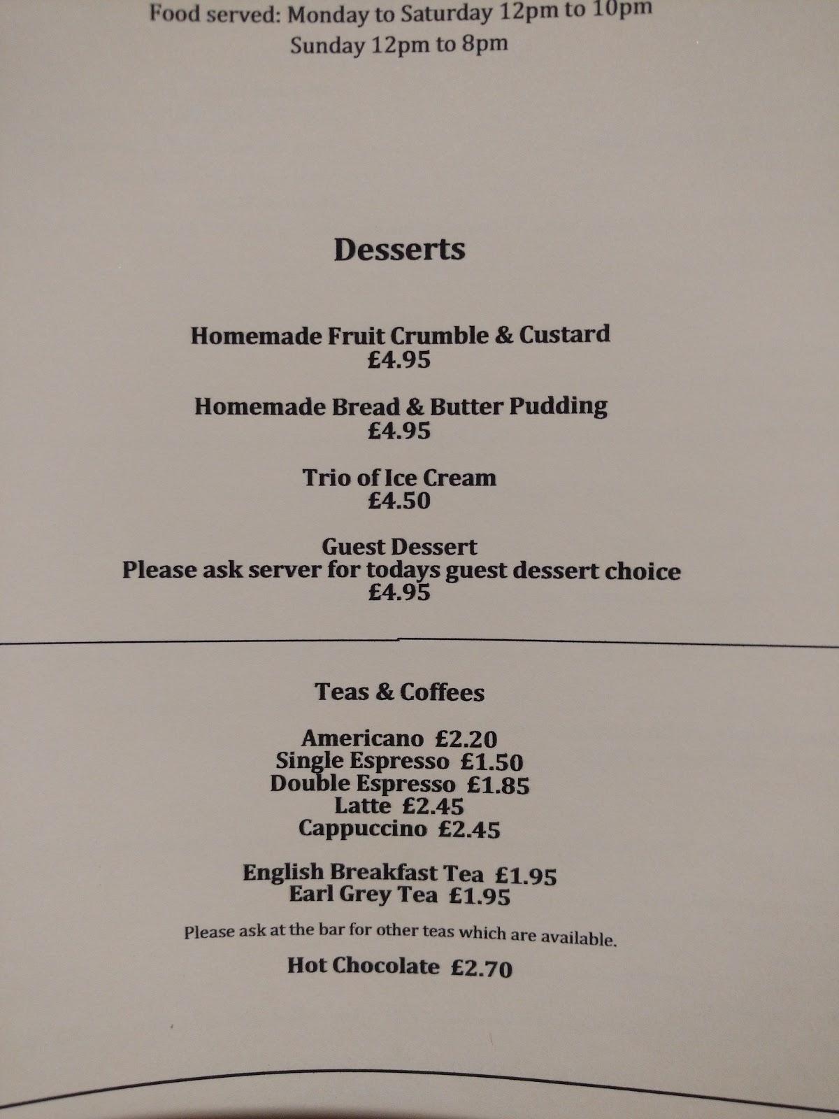 Menu at The Royal Stag pub & bar, Datchet