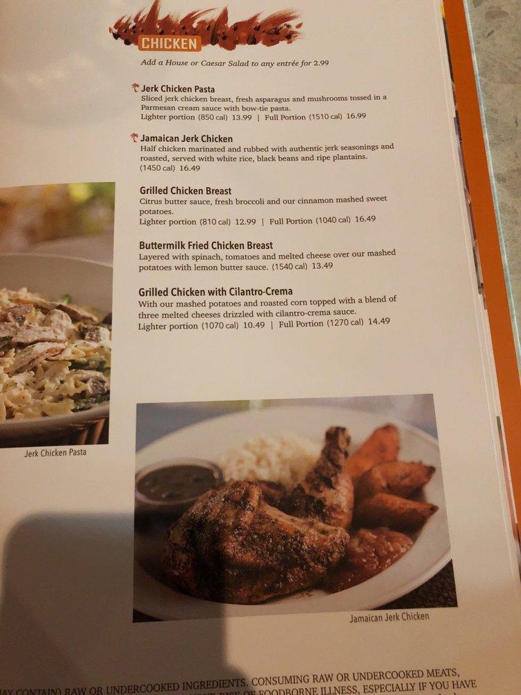 Menu at Bahama Breeze pub & bar, Schaumburg
