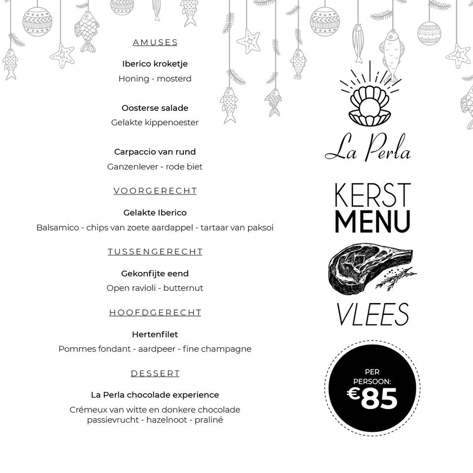 Menu at La Perla - Seafood, Aalst