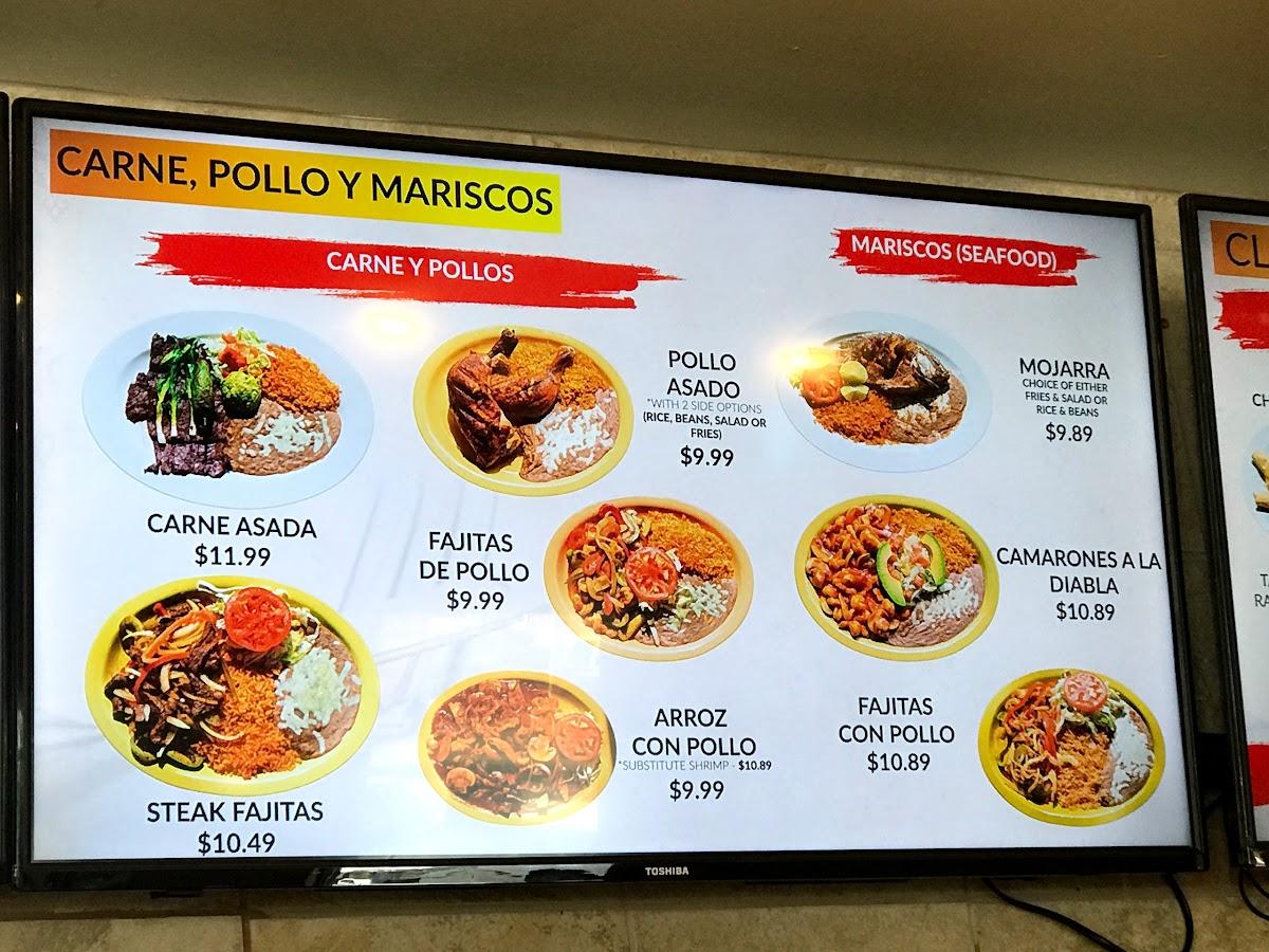 Menu at Taqueria La Flama restaurant, Boise