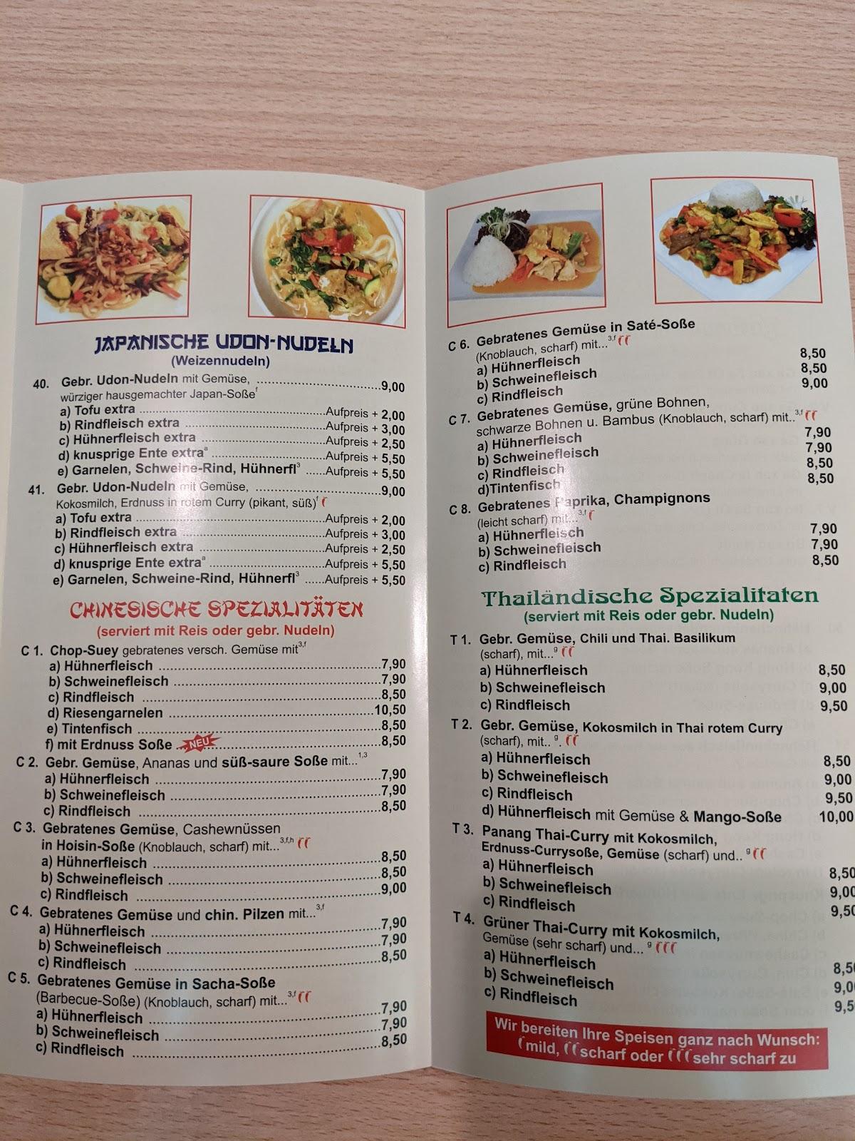 Speisekarte von Asian Wok restaurant, Butzbach