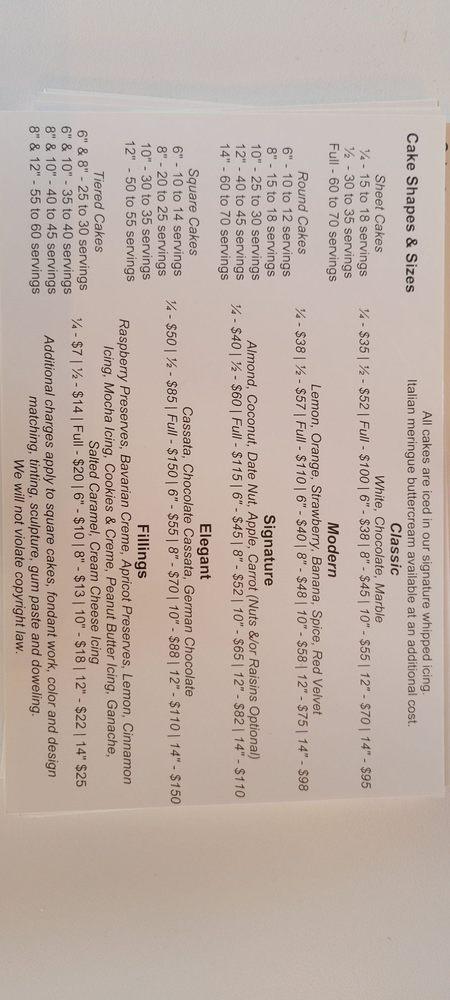 Menu at Wild Flour Bakery, Rocky River