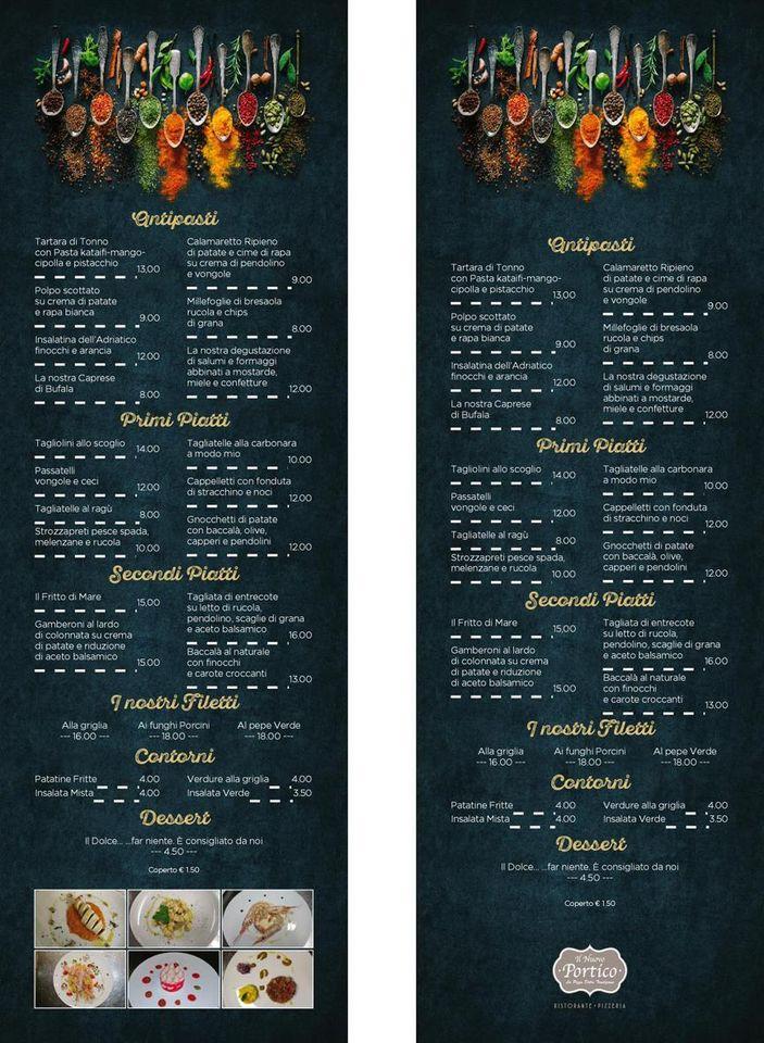 Menu at Ristorante Pizzeria Il Nuovo Portico, Cattolica