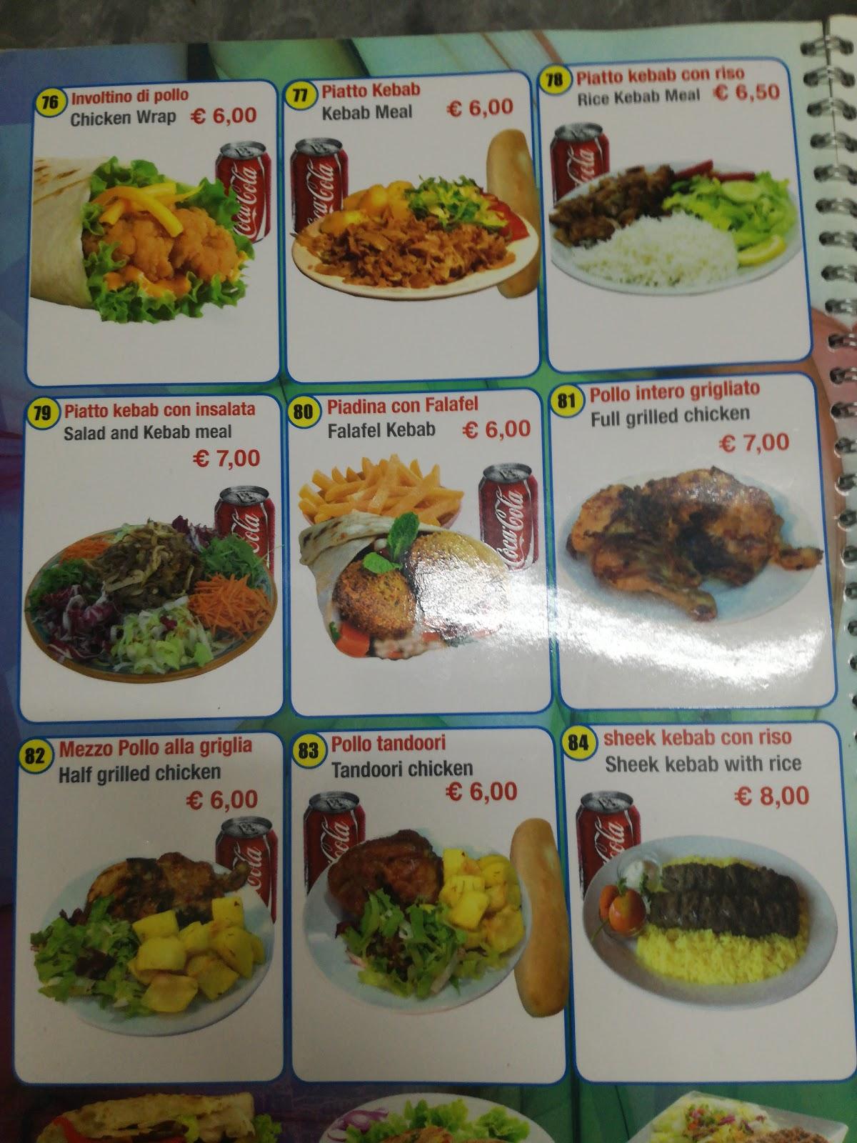 Menu at Halal Vatican Food fast food, Rome