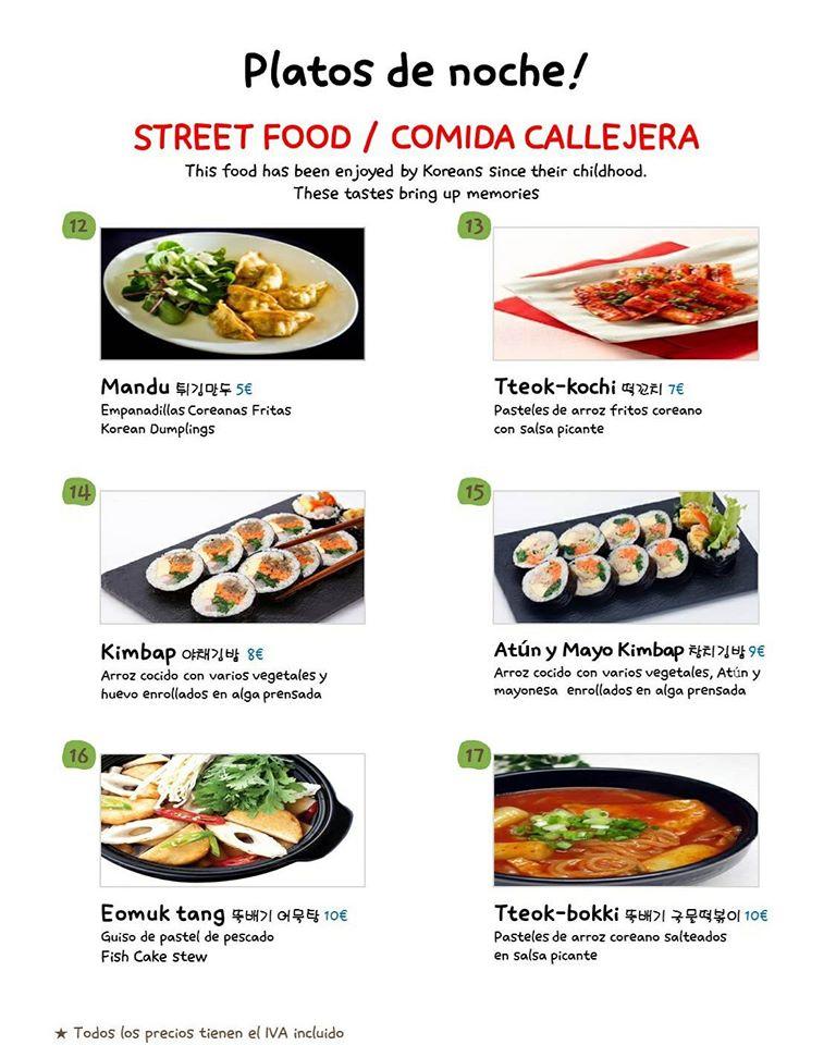 Menu at Modu korean bowl 모두한국식당 restaurant, Barcelona