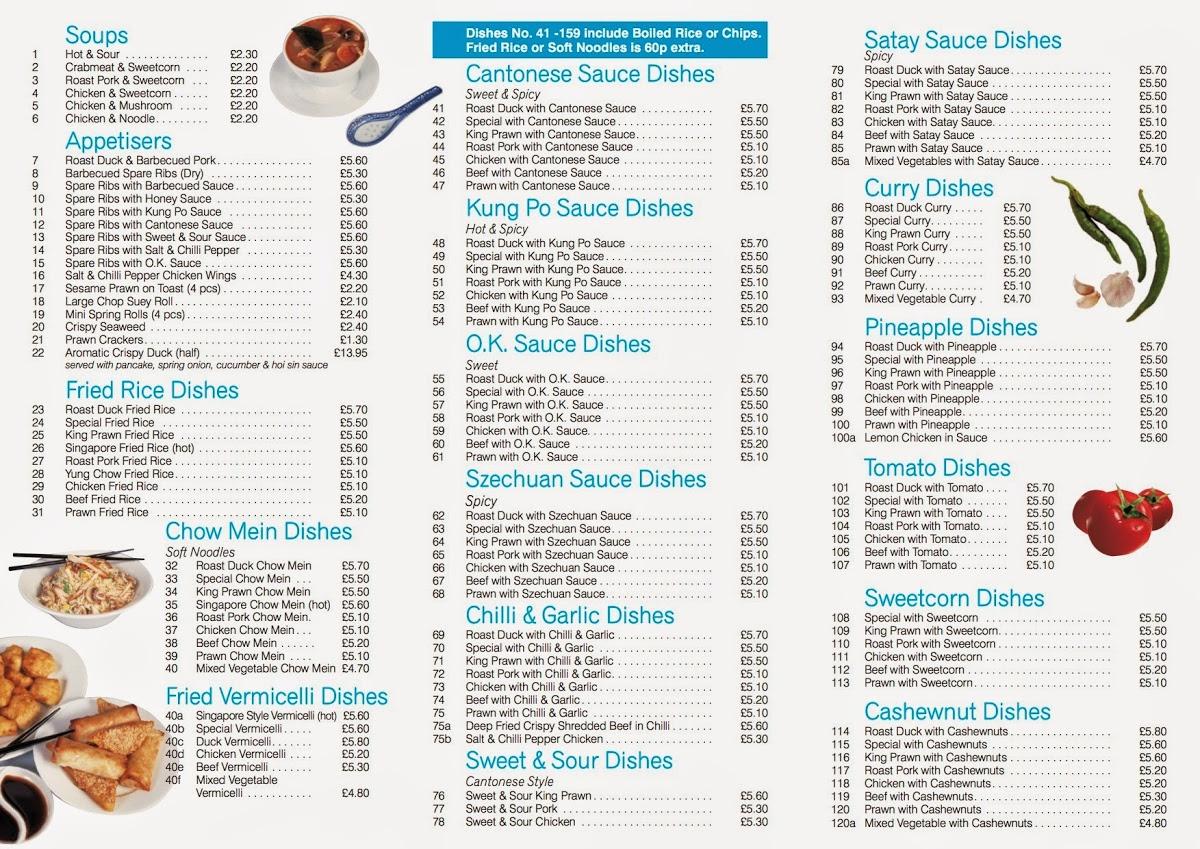 Menu at New Taste restaurant, Oldham, 489A Huddersfield Rd