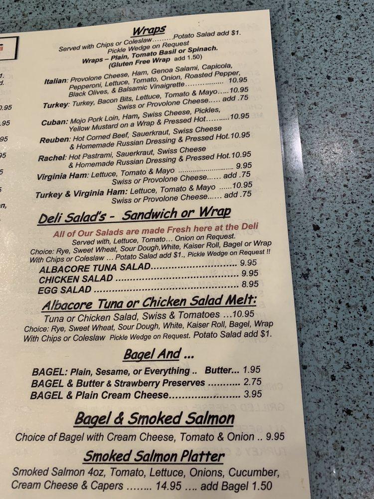 Menu at Red Brick Deli restaurant, Murphy