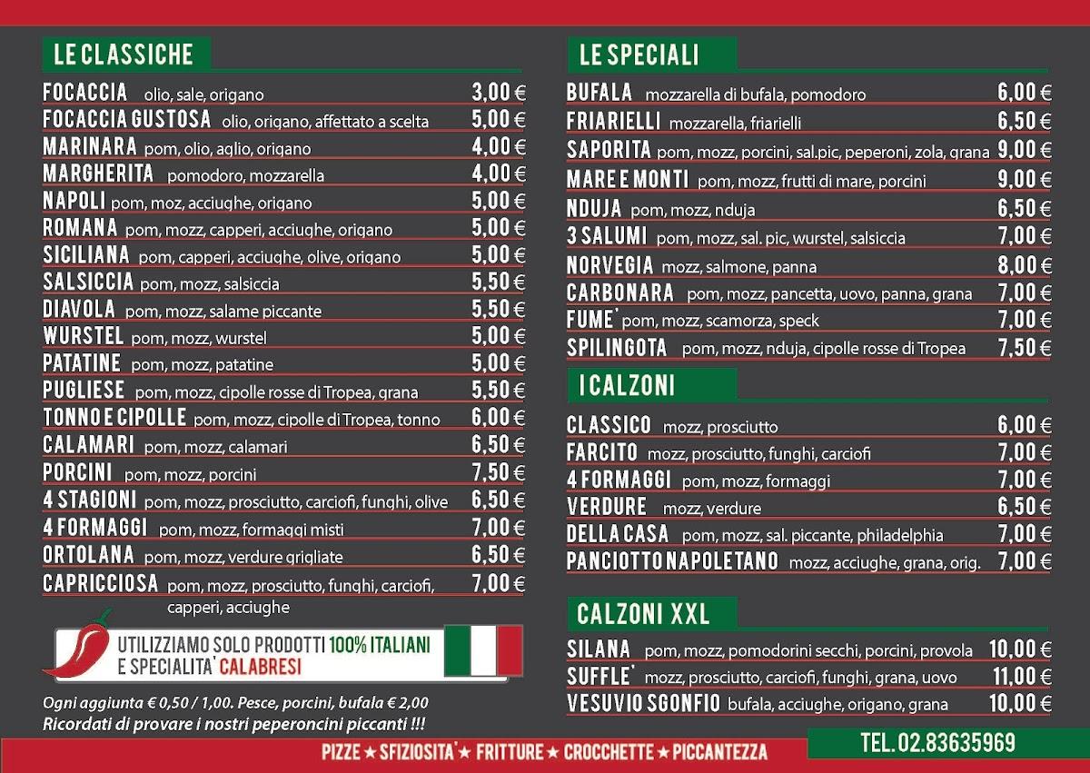 Menu at Al Peperoncino Pizzeria & StreetFood, Cuggiono