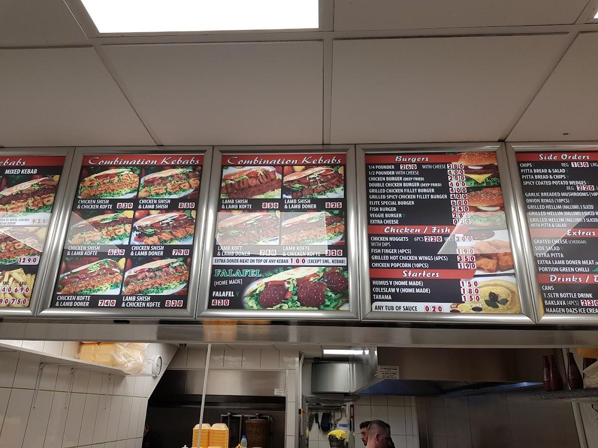 Menu at Kebab Elite fast food, Maidenhead