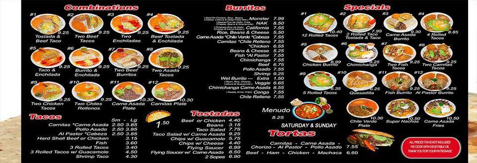 Menu at Los Jilberto's Taco Shop Temecula Parkway restaurant, Temecula ...