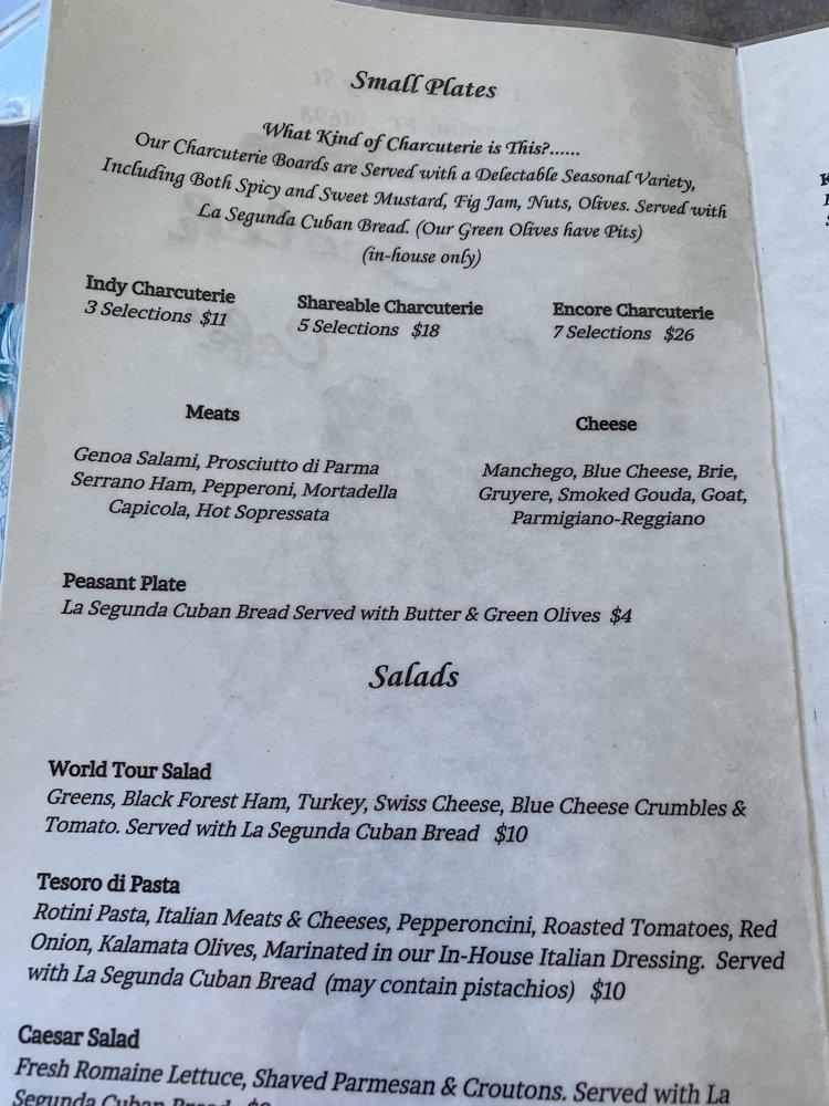 Menu at HopScotch Cafe, Dunedin