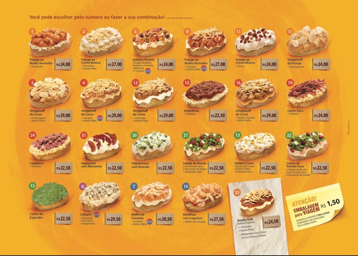 Menu em Roasted Potato - Shopping Norte Sul Plaza restaurante, Campo ...