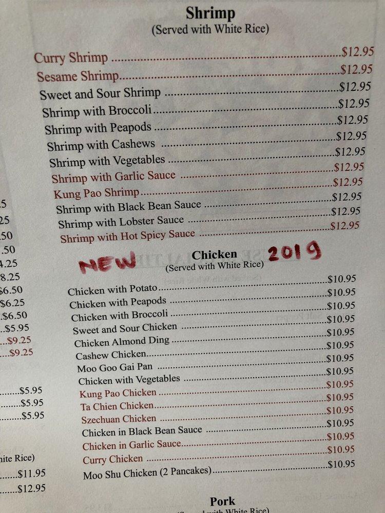 Menu at Sichuan Restaurant, Saint Louis Park