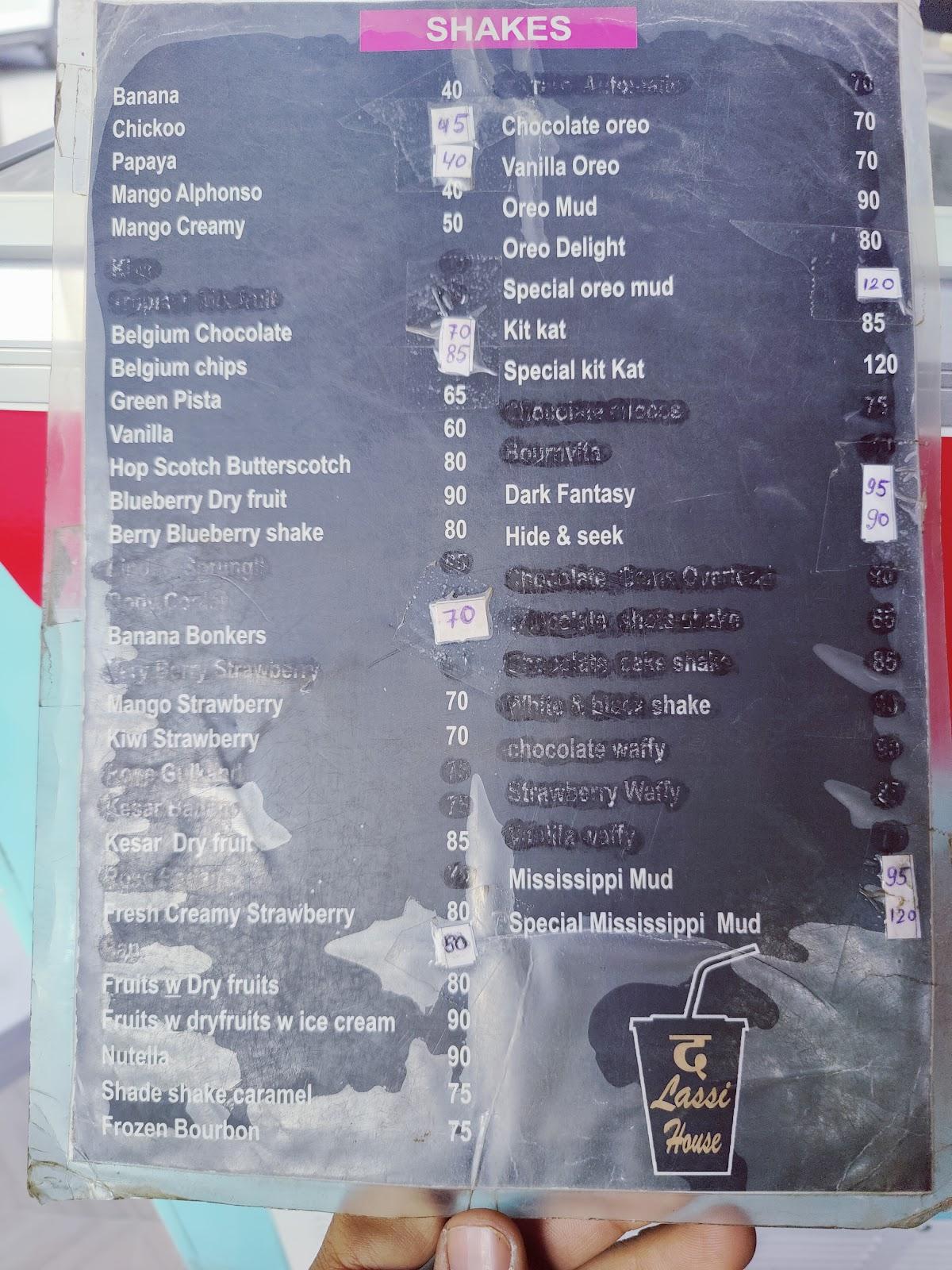 Menu at The Lassi House, Udaipur, 37