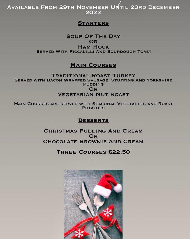 Menu at Gingers cafe, Hythe