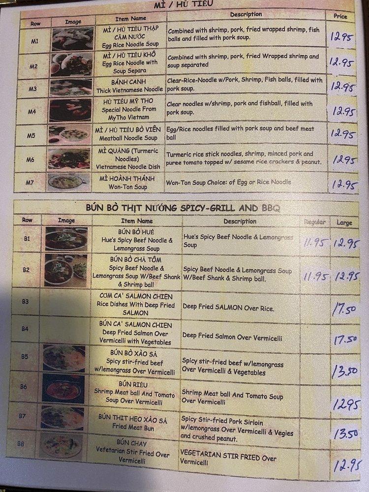 Menu at Pho Hoai Restaurant, Beaverton, 733 SW 185th Ave