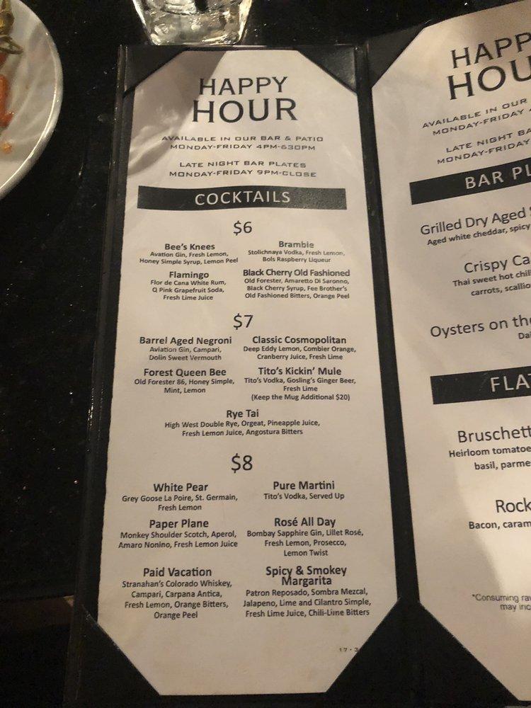 Menu at Hyde Park Prime Steakhouse, Sarasota