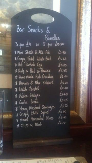 Menu at Morpeth Arms pub & bar, London