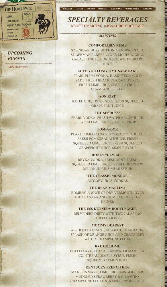 Menu at The Turf Room pub & bar, North Aurora