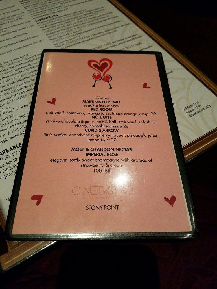 Menu at CMX CinéBistro Stony Point restaurant, Richmond