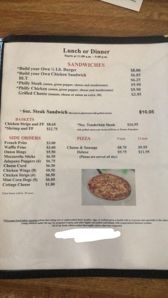 Menu at Red Banks Resort LLC restaurant, Fremont