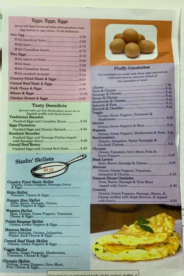 Menu at Anderson Grill restaurant, Anderson