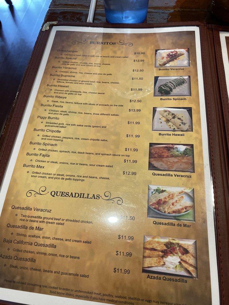 Menu at Mezcal Mexican Grill restaurant, Hampton