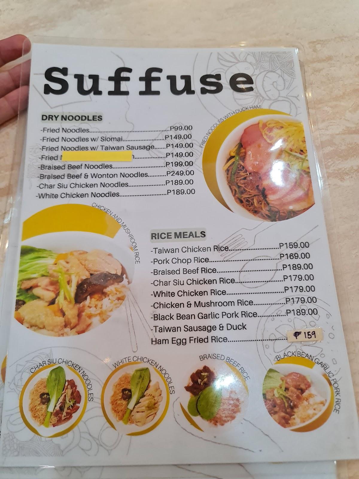 Menu at Suffuse - Grace Park West Caloocan City restaurant, Caloocan