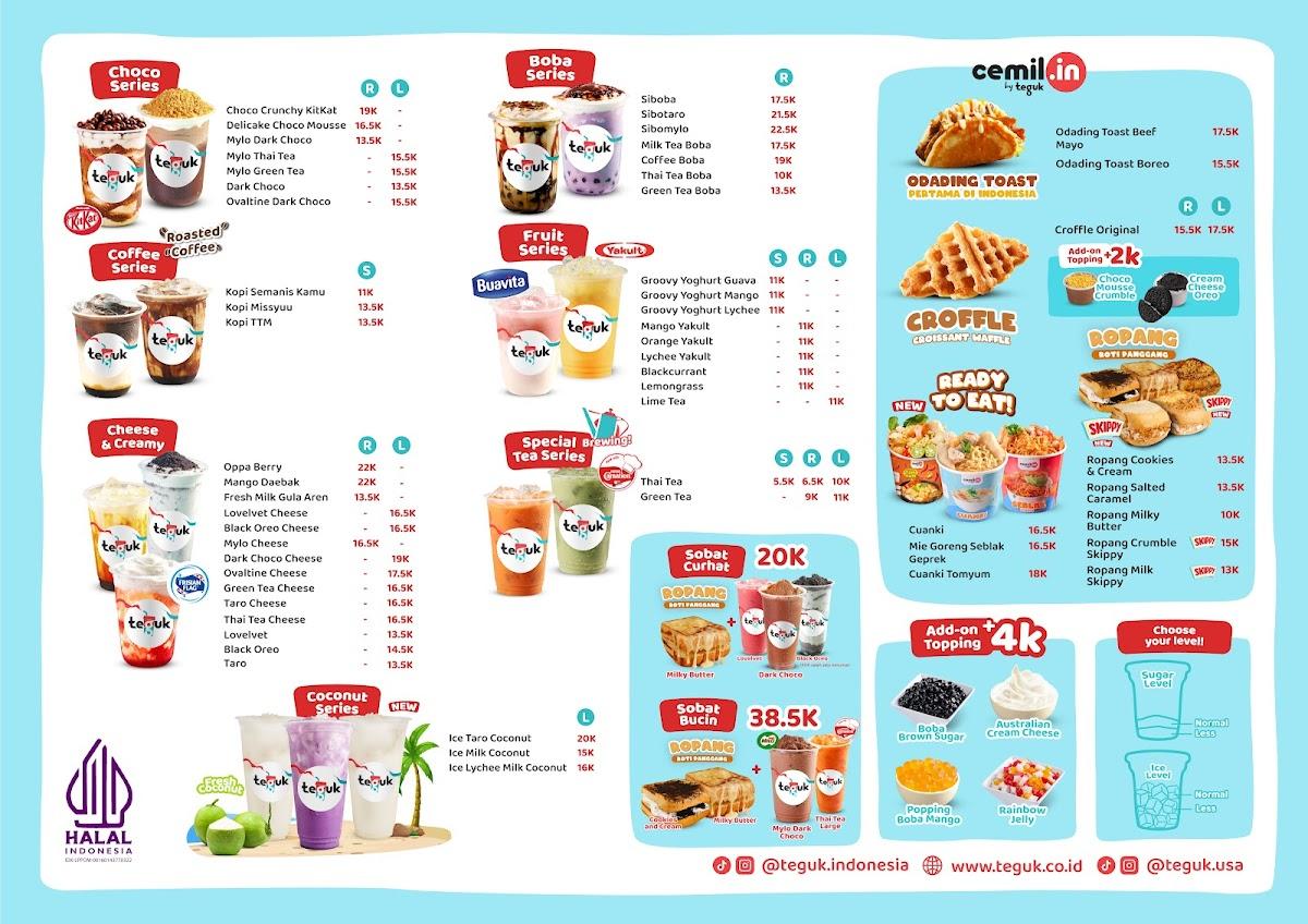 Menu at TEGUK - Kartini cafe, Bekasi Regency