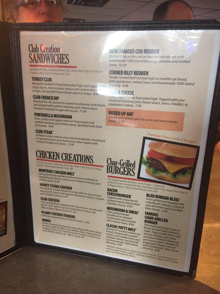 Menu at Club Forest, Plover, Club Forest Dr