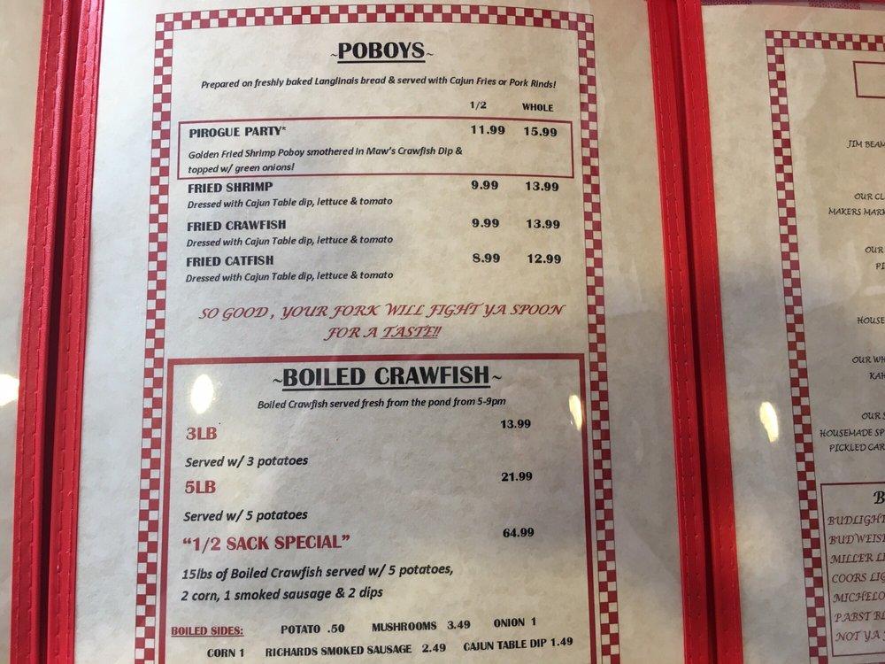 Menu at The Cajun Table restaurant, Lafayette, Ambassador Caffery Pkwy ...