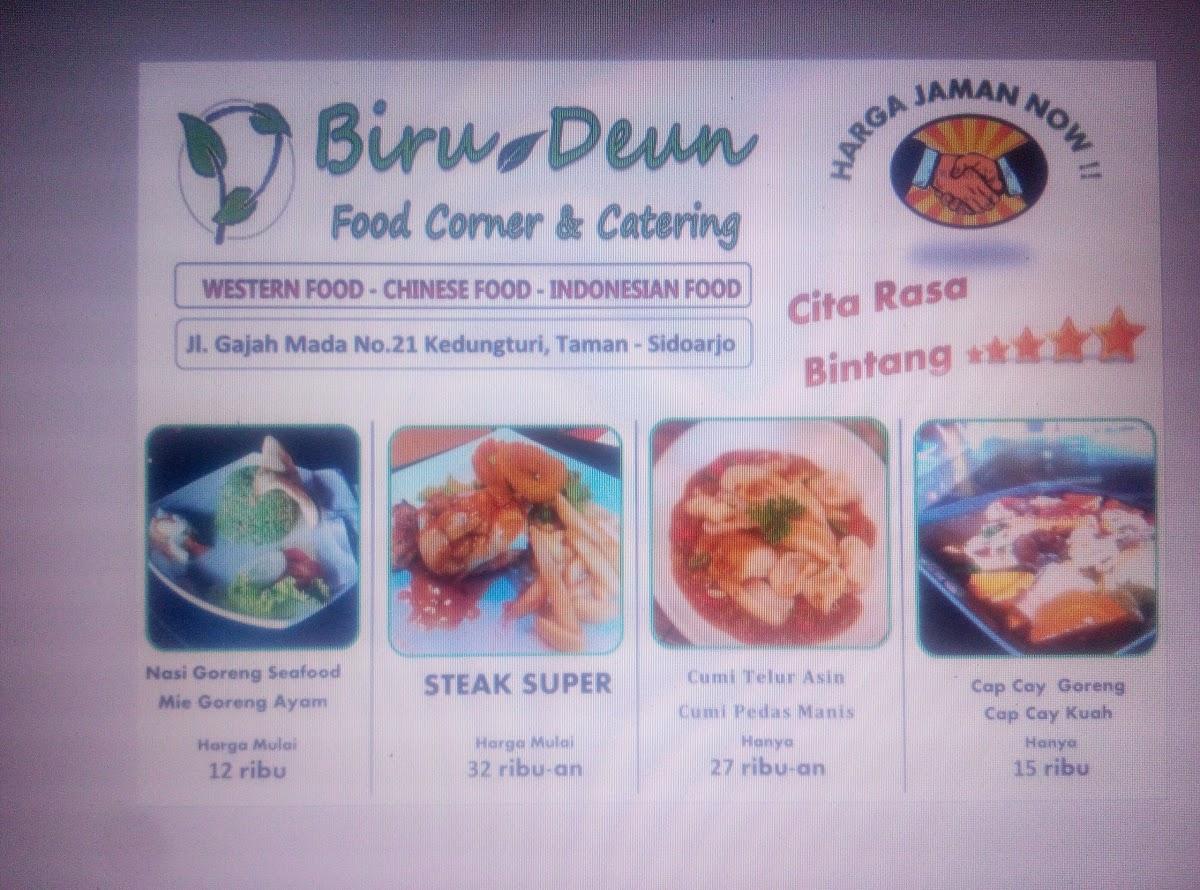 Carta del restaurante Biru Deun Kedai Makan, Bungurasih