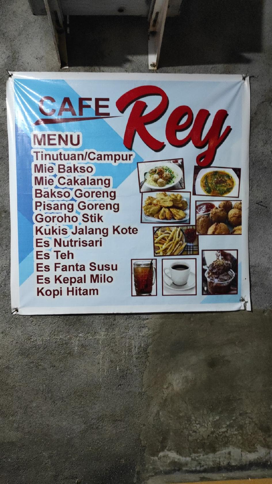 Menu at Cafe Rey, Manado
