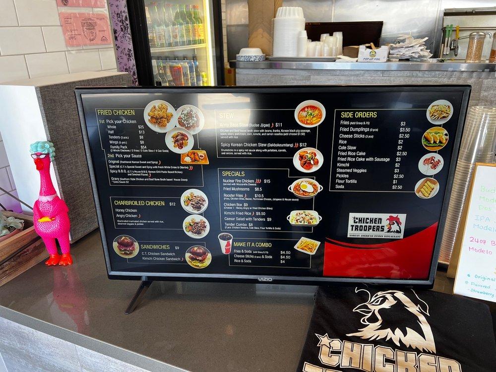 Menu at Chicken Troopers restaurant, Norwalk