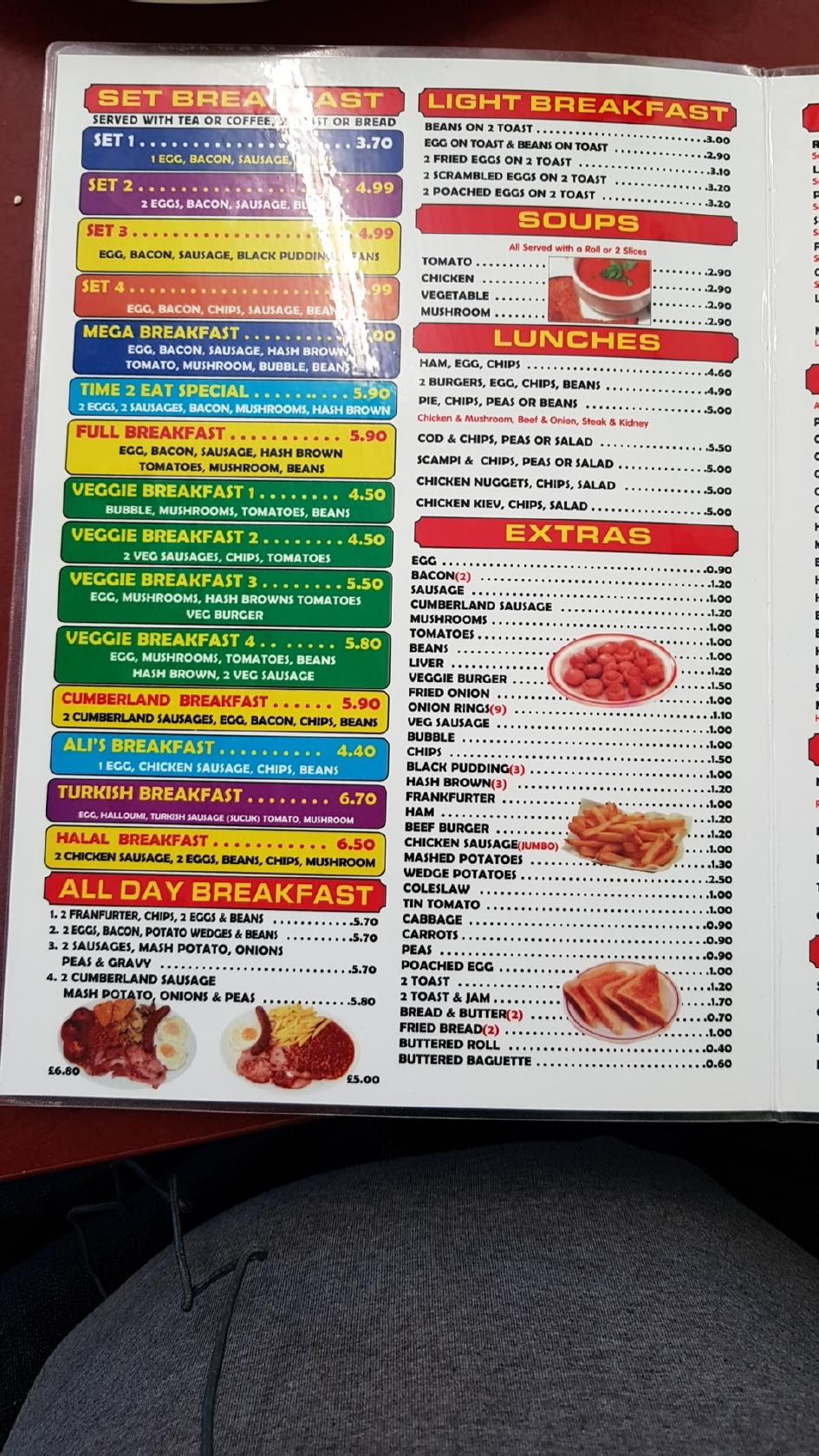 Menu at Deli-Licious Café cafe, London, 136 High Rd