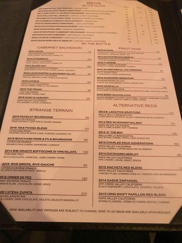 Menu at Firefly Grill steakhouse, Effingham, Avenue of Mid-America