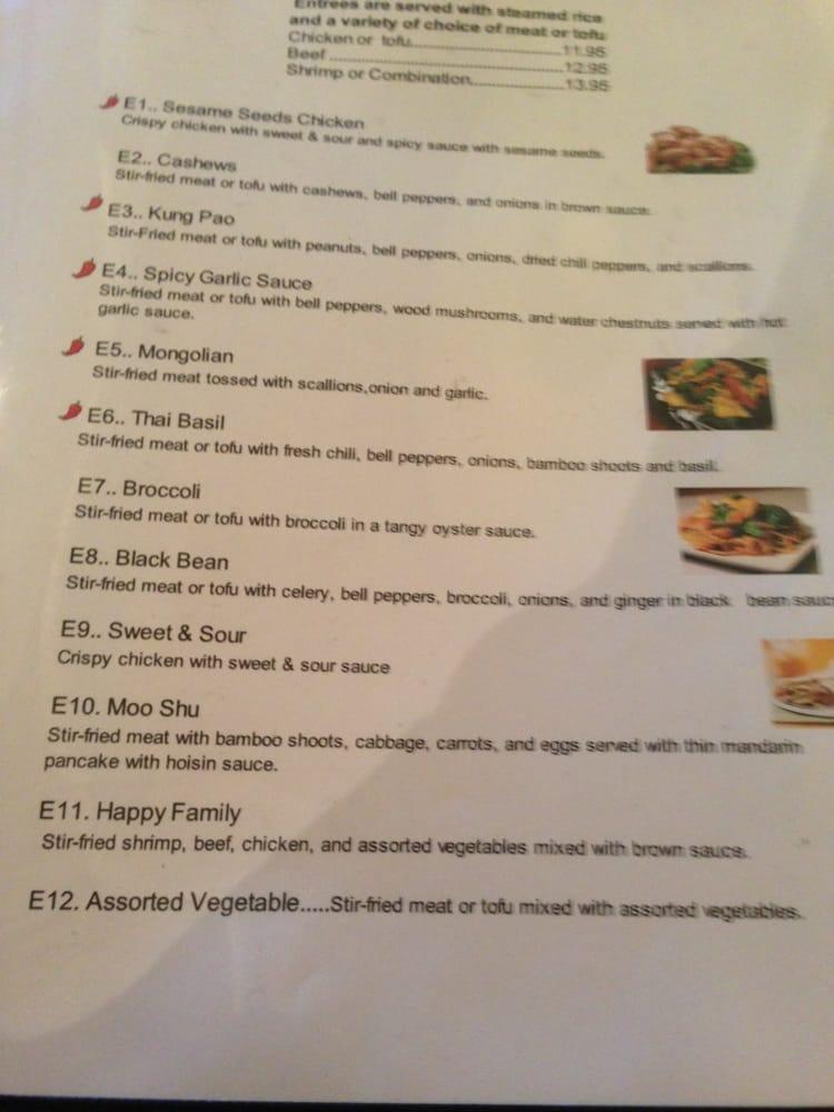 Menu at Asian Fusion restaurant, Fairplay, US Hwy 285