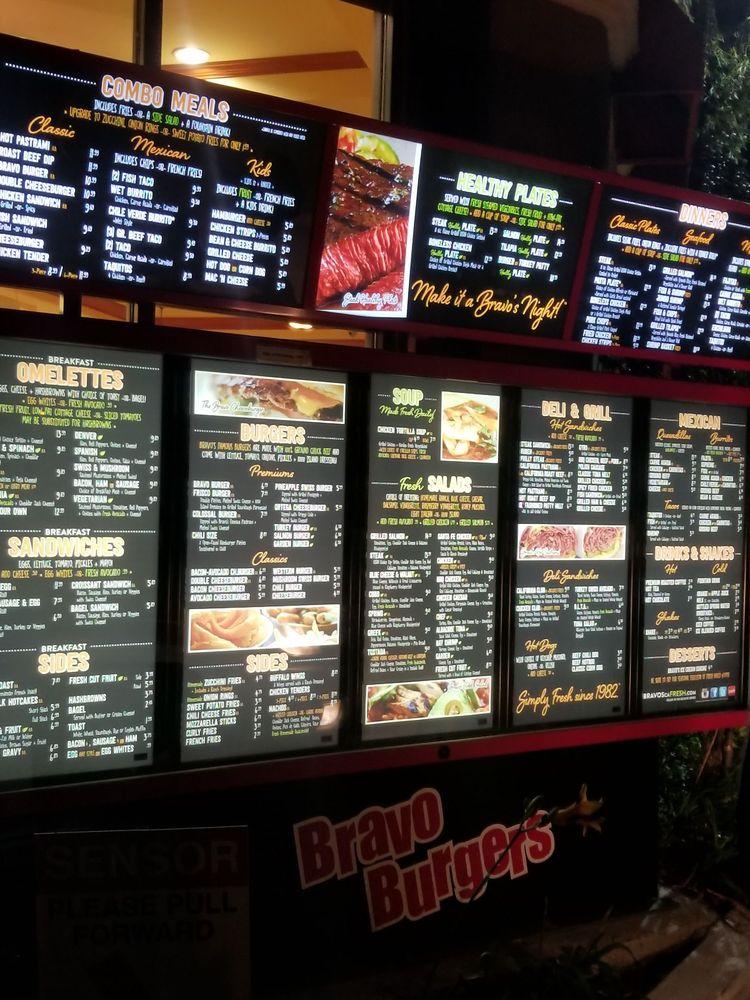 Menu at Bravos California Fresh restaurant, Mission Viejo